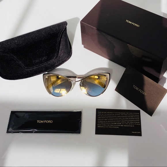 Tom Ford | Accessories | New Tom Ford Nastasya Gold Cat Eye Sunglasses ...